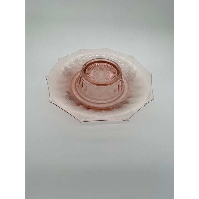 Antique Cambridge Pink Decagon 10 Sided Rolled Edge 14” Centerpiece ...