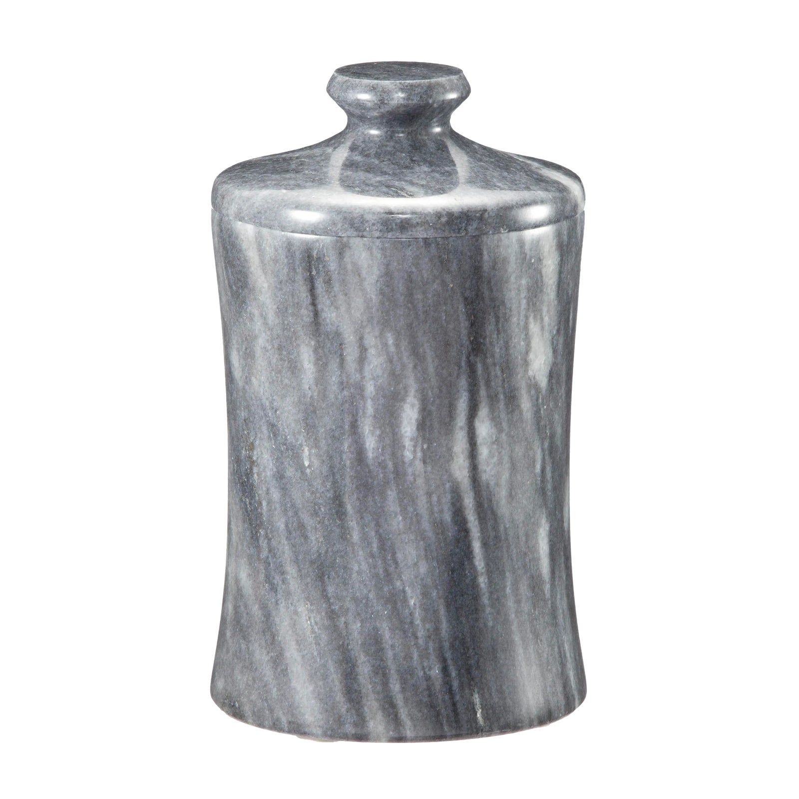 Gray Marble Canister | Chairish