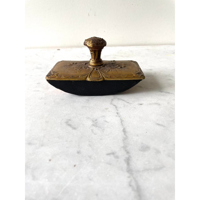 Art Nouveau Bronze Rocking Ink Blotter | Chairish