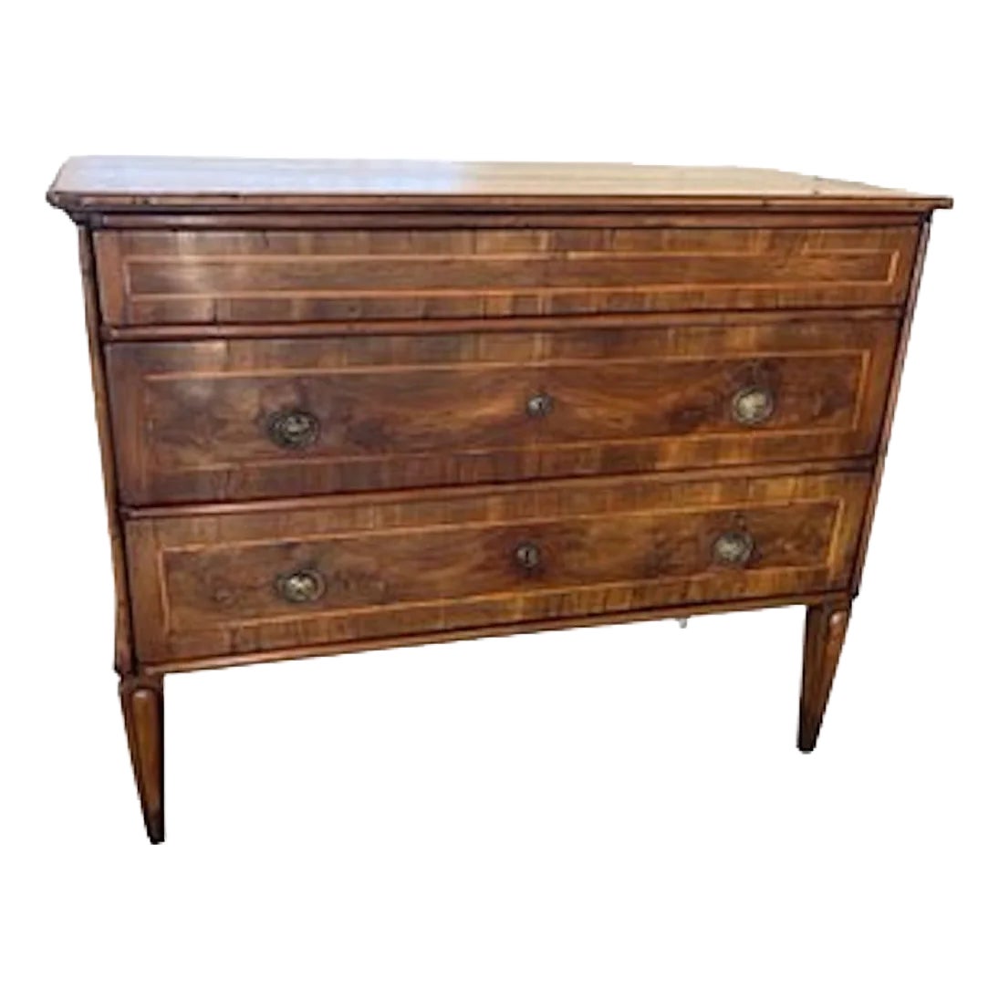 18th Century Italian Neoclassical Walnut Commode With Inlay and Burl ...