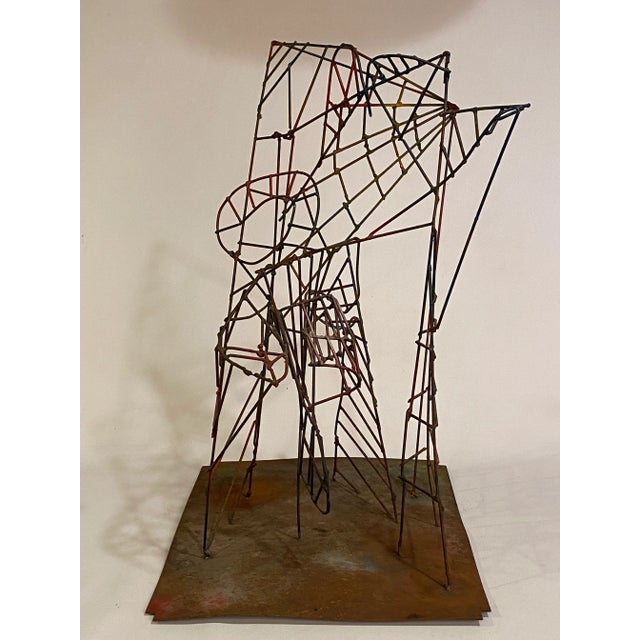 Mid Century Modern Abstract Wire Rod Sculpture | Chairish