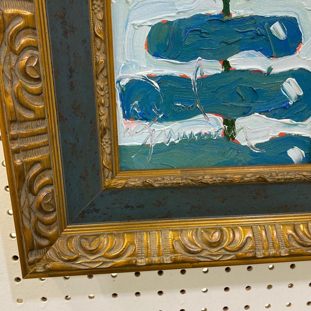 Abstract Topiary Oil Painting by Daniel Zimmerman, Framed | Chairish