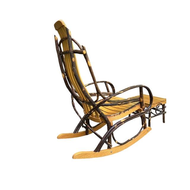 1990s Amish Folk Art Handcrafted Adirondack Bentwood Hickory and Oak ...