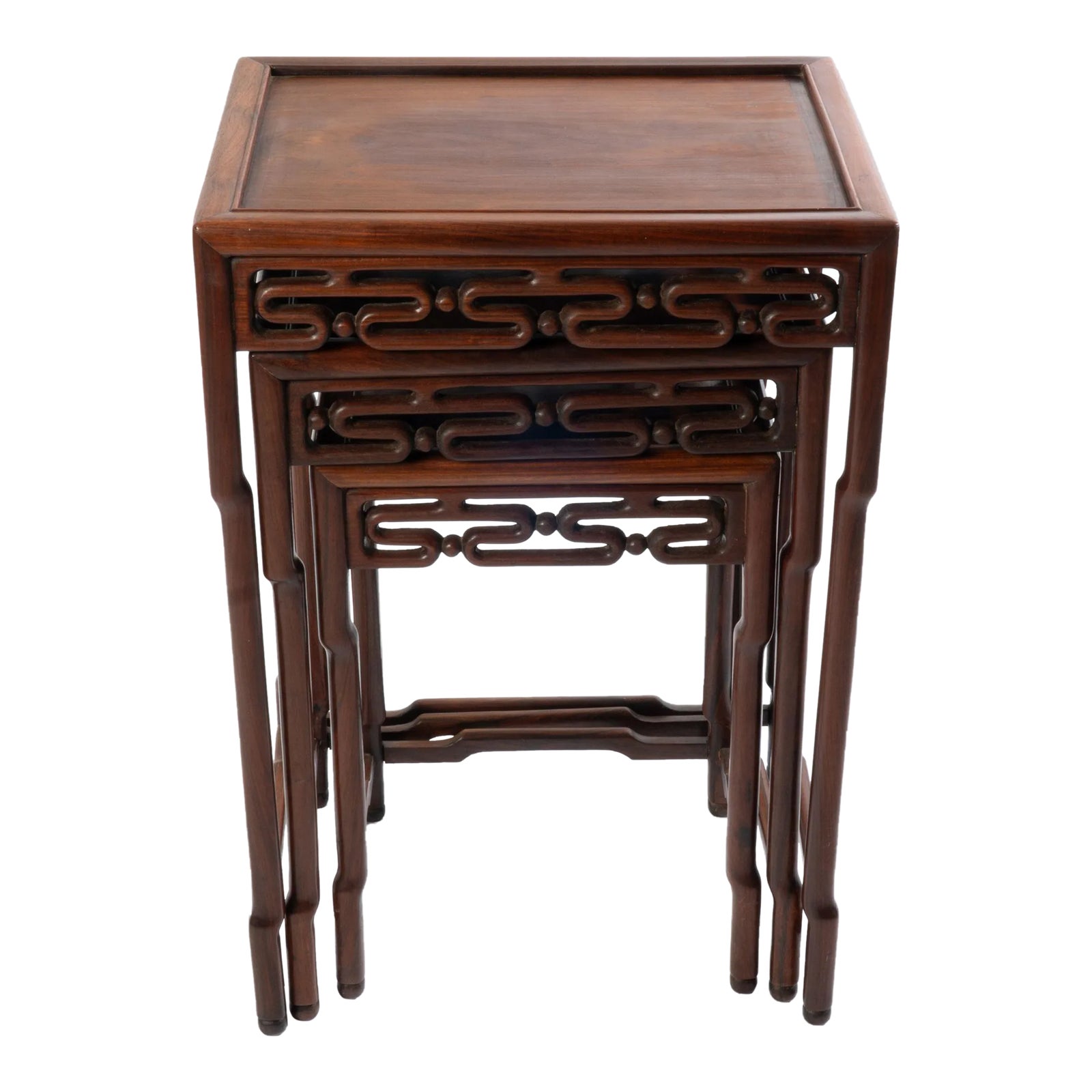 Set of Three Vintage Chinese Nesting Tables | Chairish