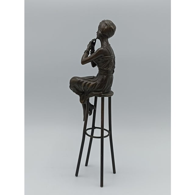1920s D.H. Chiparus Signed "A Little Rouge" Art Deco Bronze Figurine by ...
