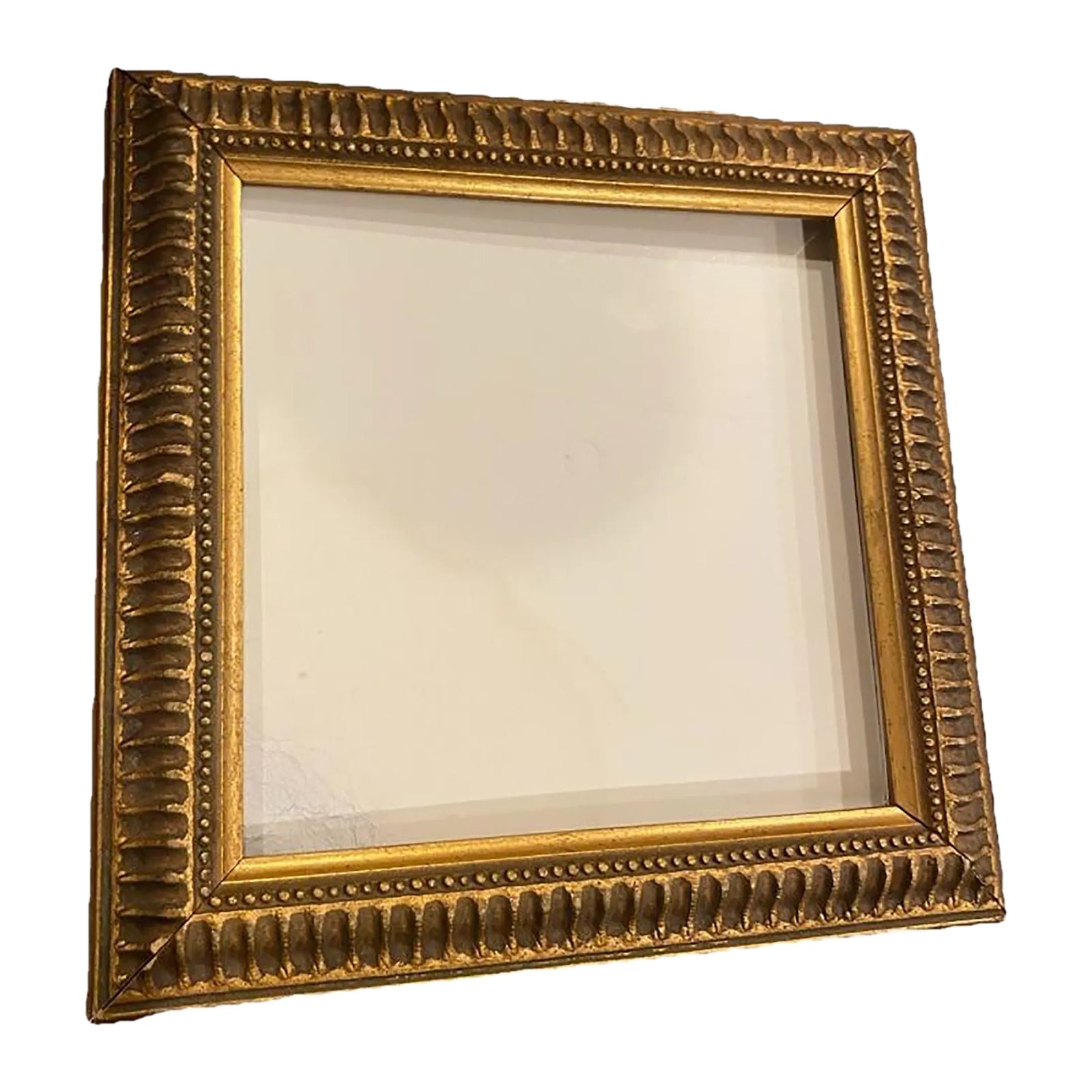 Vintage Small Square Gilded Baroque Gold Picture Frame, Square | Chairish