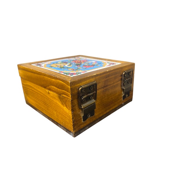 Ceramic Jewelry Box with Velvet Lining, 1980s | Chairish