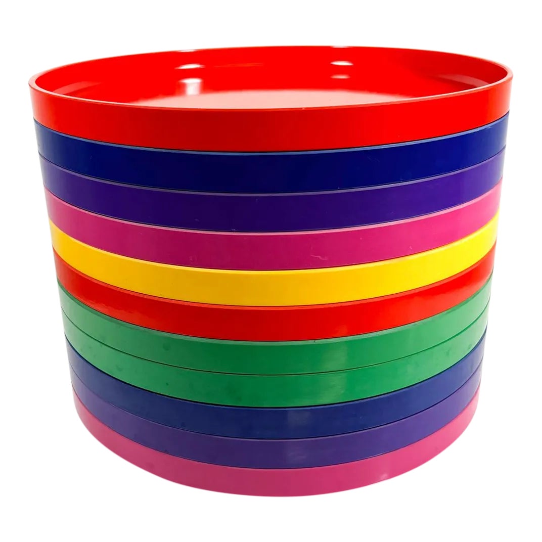 1964 MoMA Massimo & Lella Vignelli 11 Stackable Color Plates Heller ...