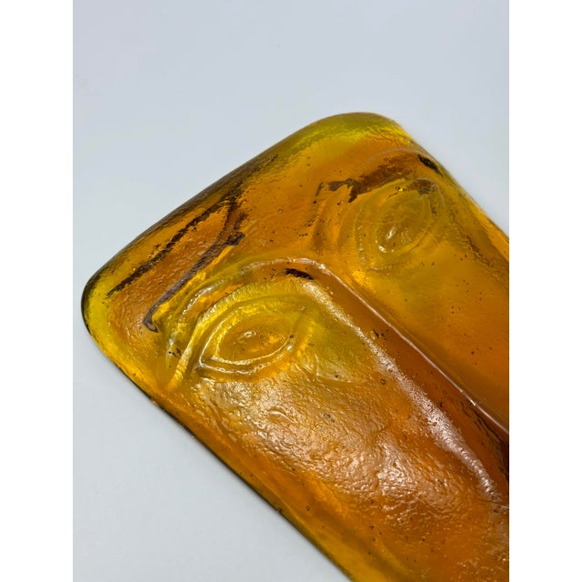 1960s Amber Glass Face Mask Sculpture Attributed to Erik Hoglund for ...