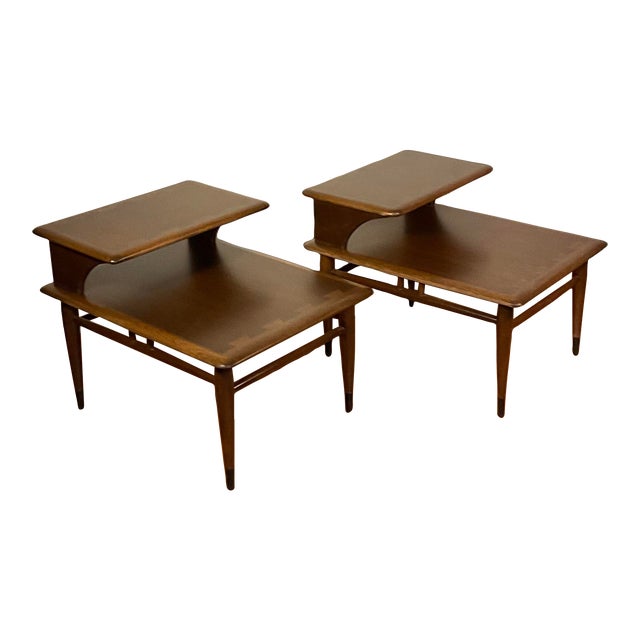 1960s Lane Altavista Two-Tiered Step Walnut End Tables - a Matching ...