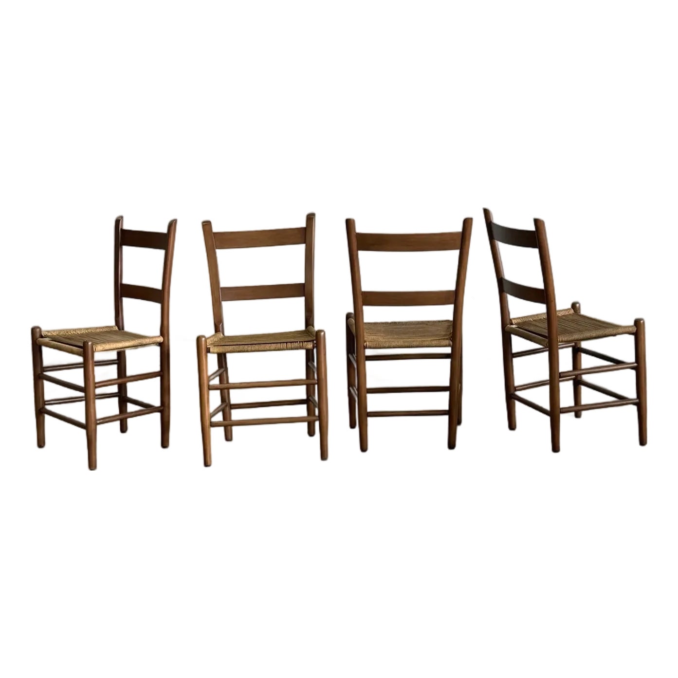 1970s French Country Rope Chairs - Set of Four | Chairish