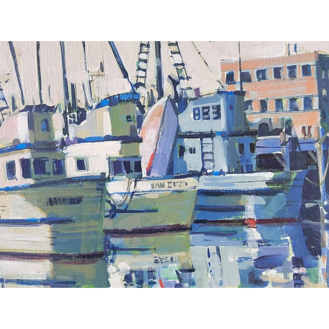 Glenn Dodenhoff. Fishing Boats at Dock, circa 1975 | Chairish