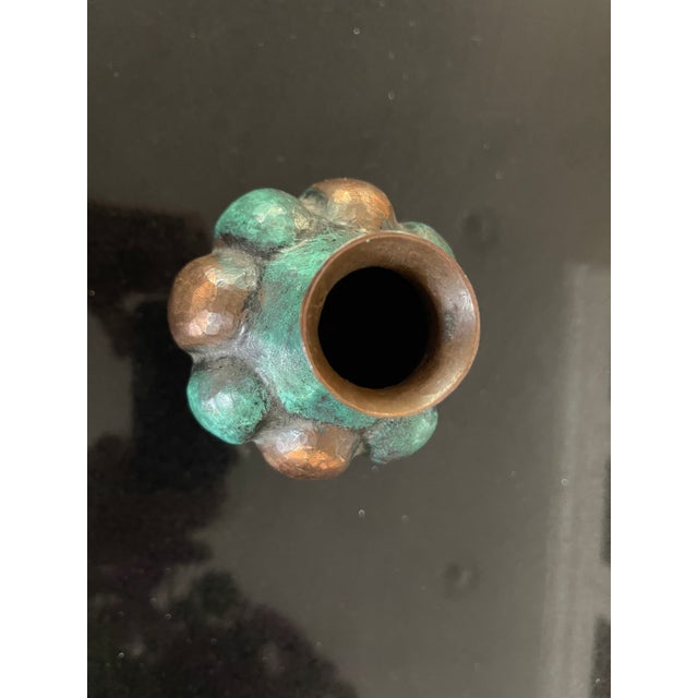 1980s Arts and Crafts Small Turquoise Vase | Chairish