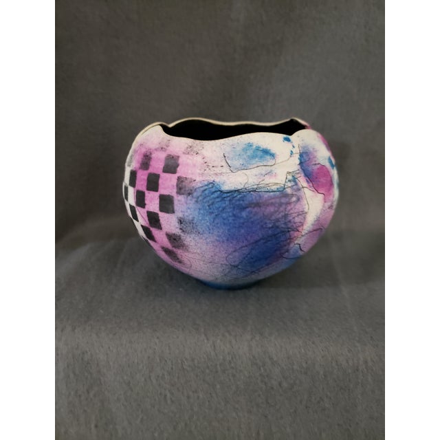 Signed Zufelt Designs Hand Painted Abstract Studio Art Pottery Bowl ...