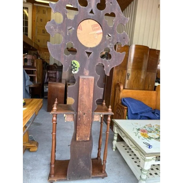 Mid 19th Century Craftsman Style Hall Tree | Chairish