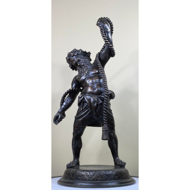 1960s Figurative Bronze Sculpture of Samson | Chairish