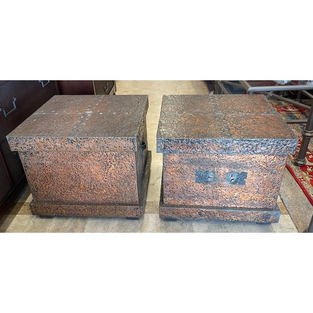 Arenson Studio Copper Chests, 1970s | Chairish