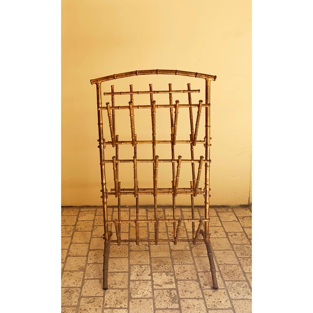 Mid Century Gilt Folio Stand | Chairish