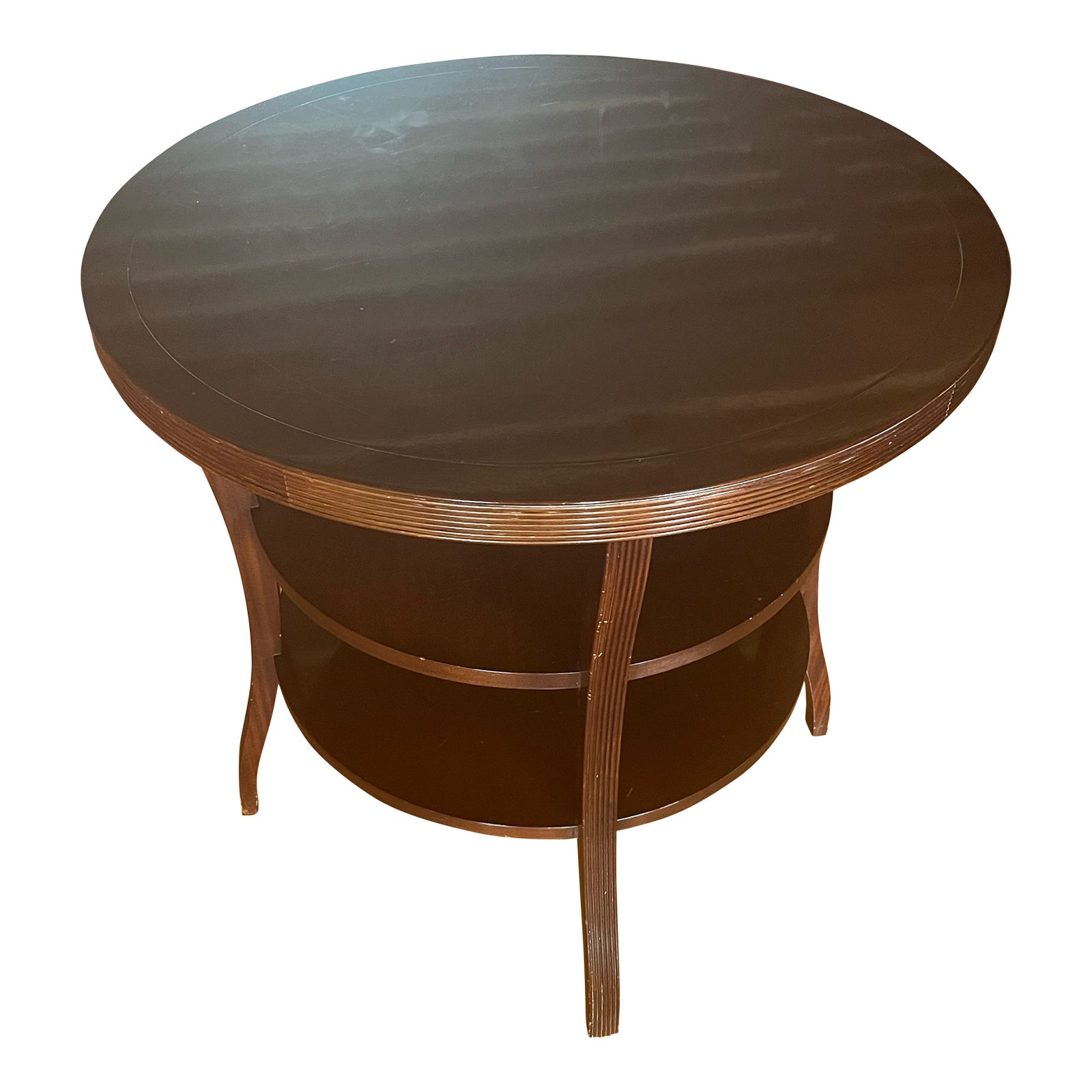 Baker Side Table With Tiered Shelving | Chairish