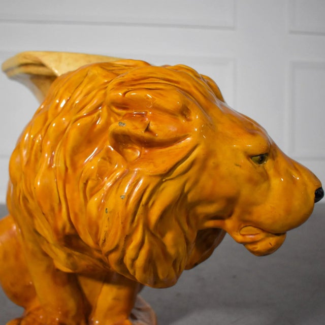 Rare Midcentury Italian Lion Garden Stool | Chairish