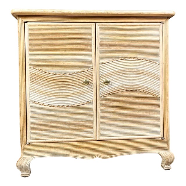 Pencil Reed Cabinet, 1970s | Chairish