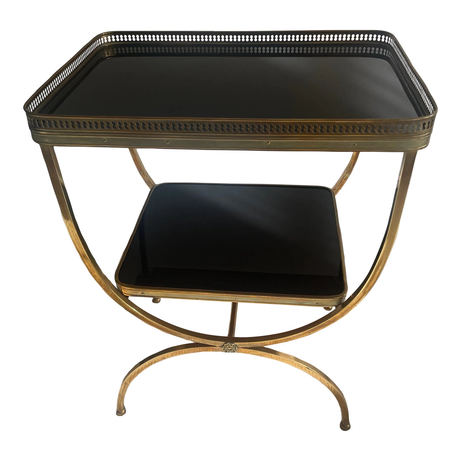 1960s Mason Jensen Vintage Brass Side Table | Chairish