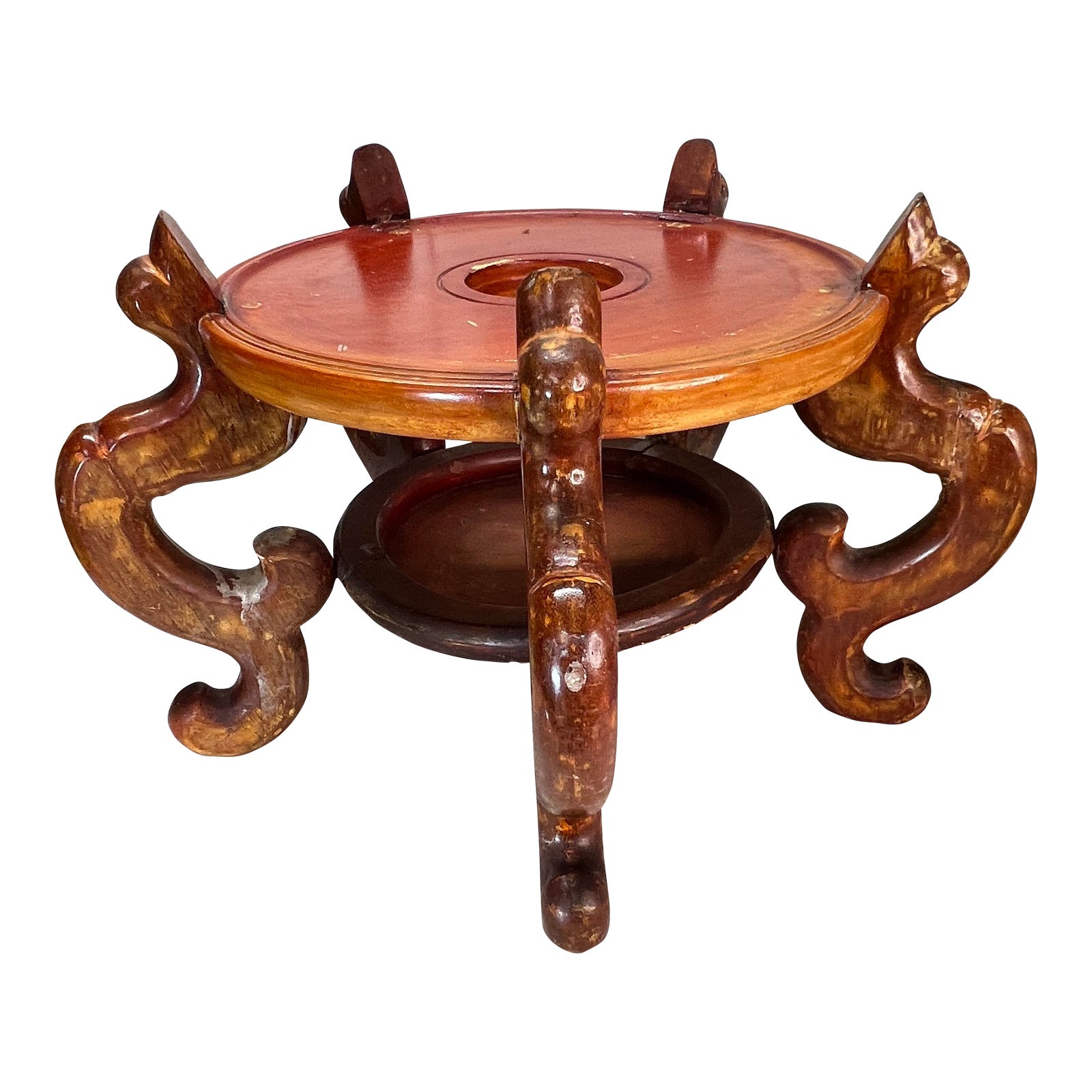Large Chinoiserie Fish Bowl Stand | Chairish