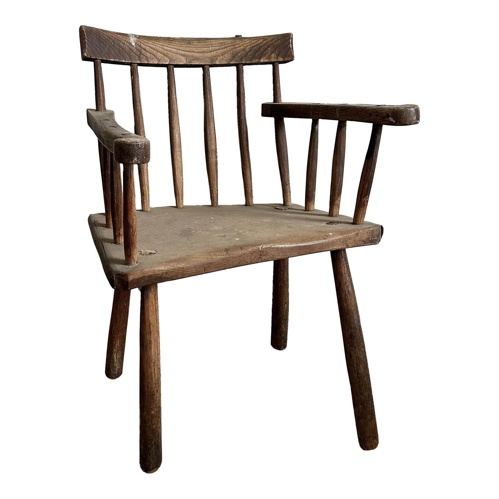 Mid 19th Century Antique Primitive Hedge Chair | Chairish