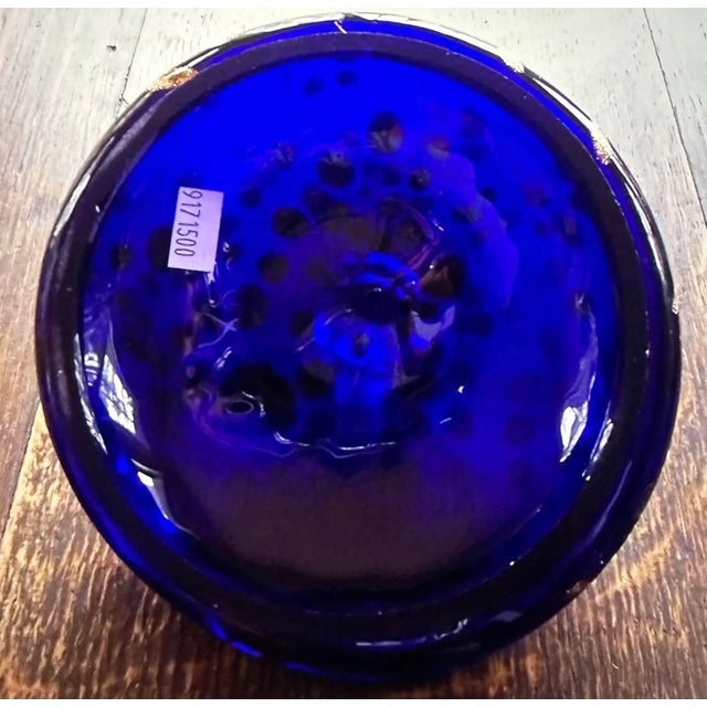 Mid-Twentieth Century Murano Art Glass Covered Compote With Inlaid Gold ...