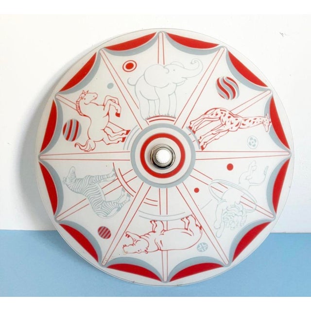 Mid-Century Circus Flush Light | Chairish
