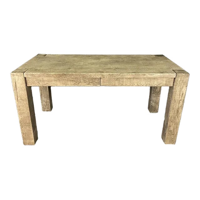 Restoration Hardware Reclaimed Oak Two Drawer Writing Desk Chairish