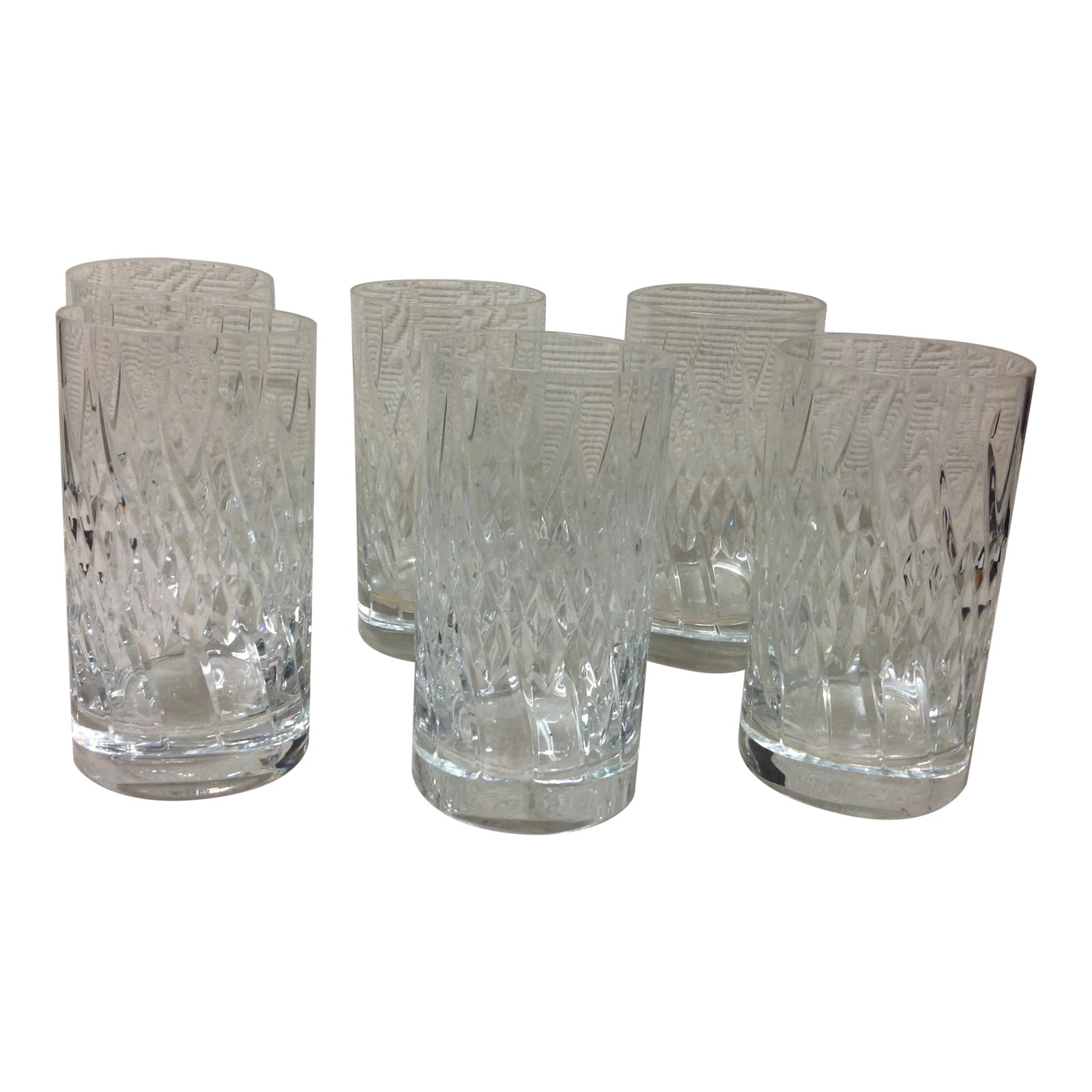 1990s Rogaska Crystal Stacatto Highball Tumblers- Set of 6 | Chairish