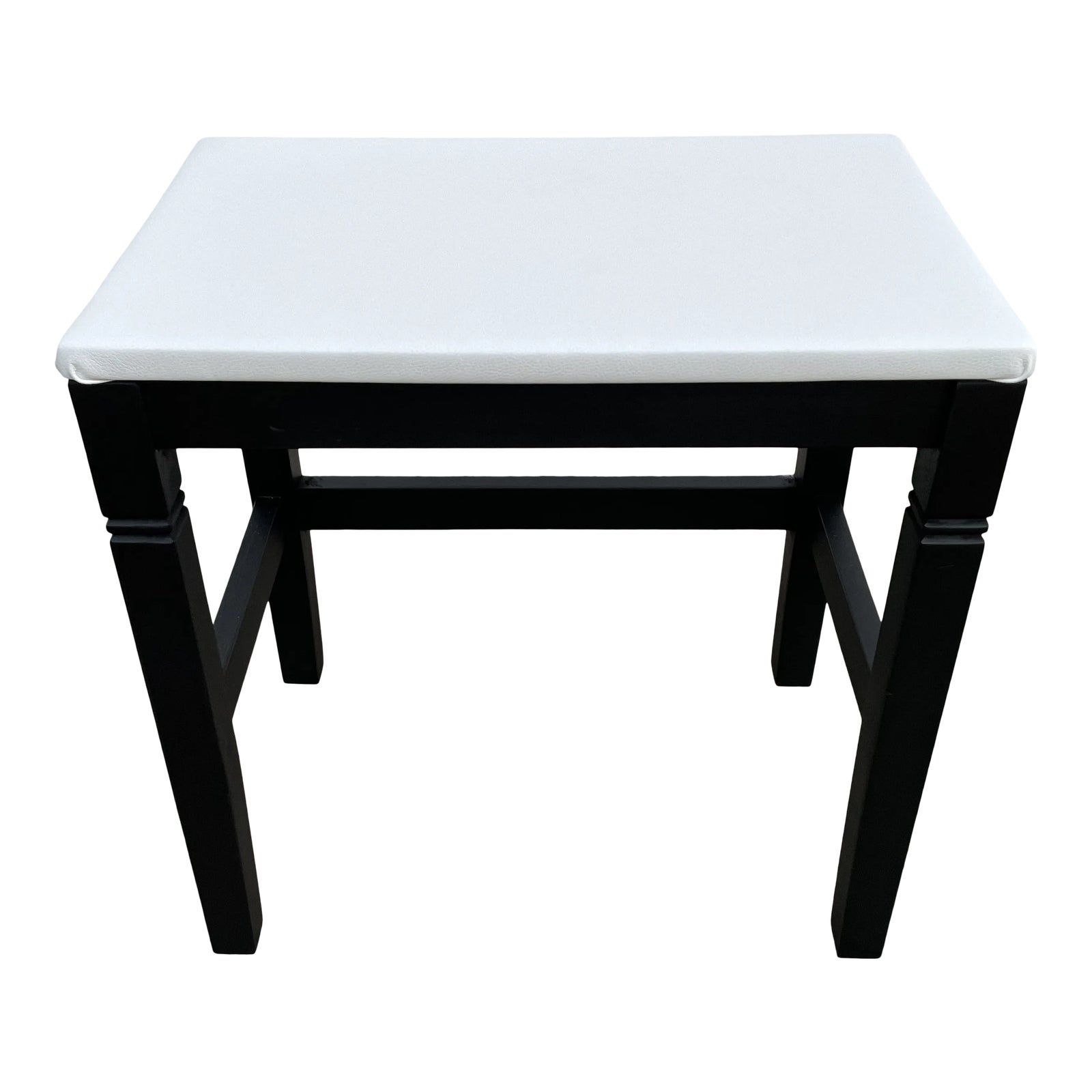 1980s Vinyl Leather Wrapped Top Side Table | Chairish