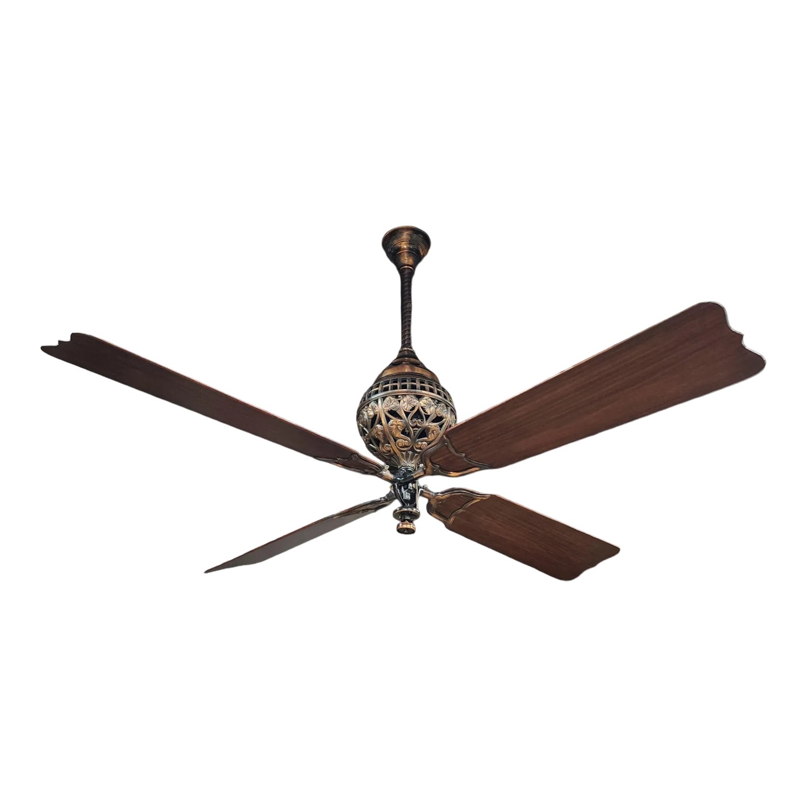 Restored 1898 Hunter Tuerk 4 Blade Ceiling Fan | Chairish