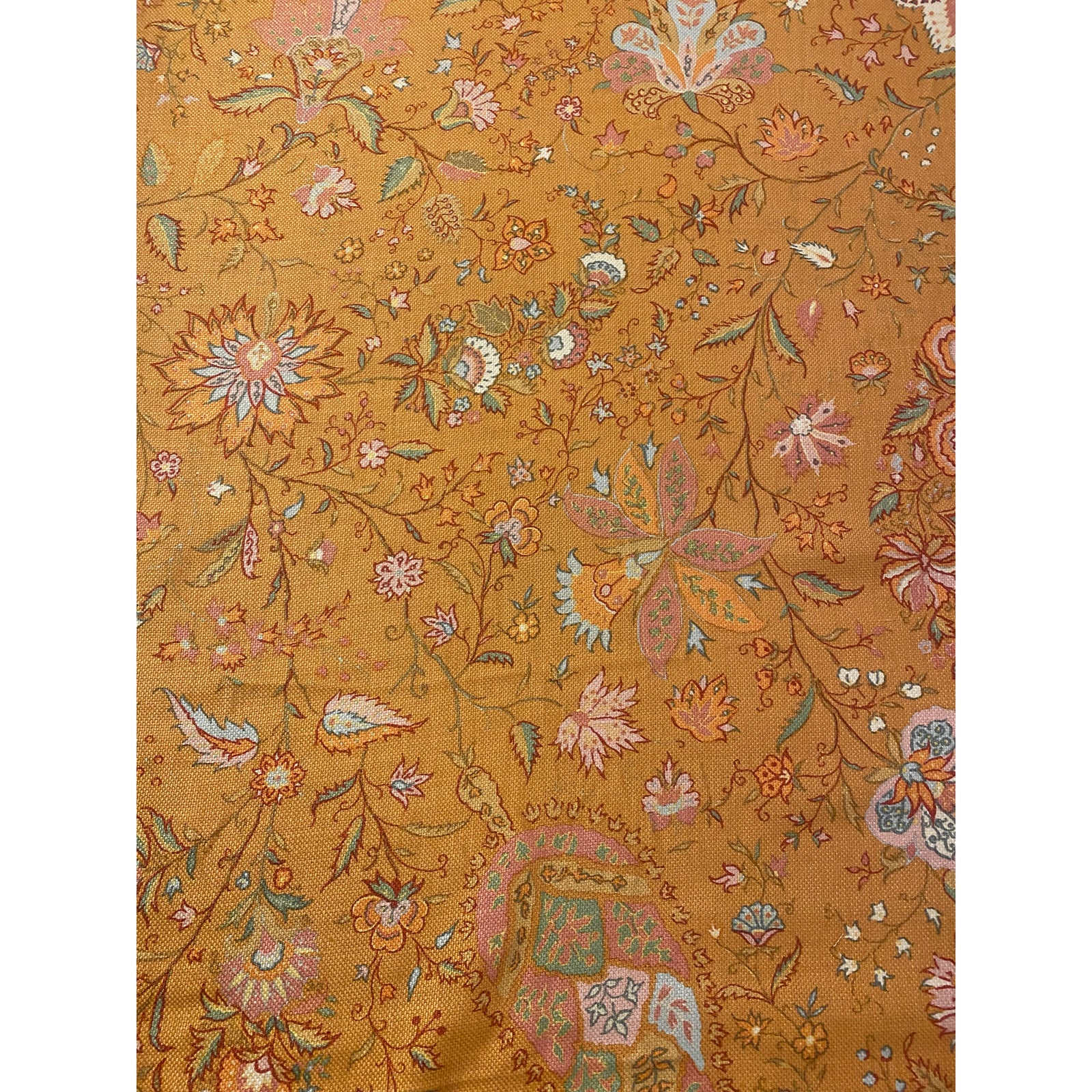 Clarence House Vibrant Floral Fabric - 3 Yard Piece | Chairish