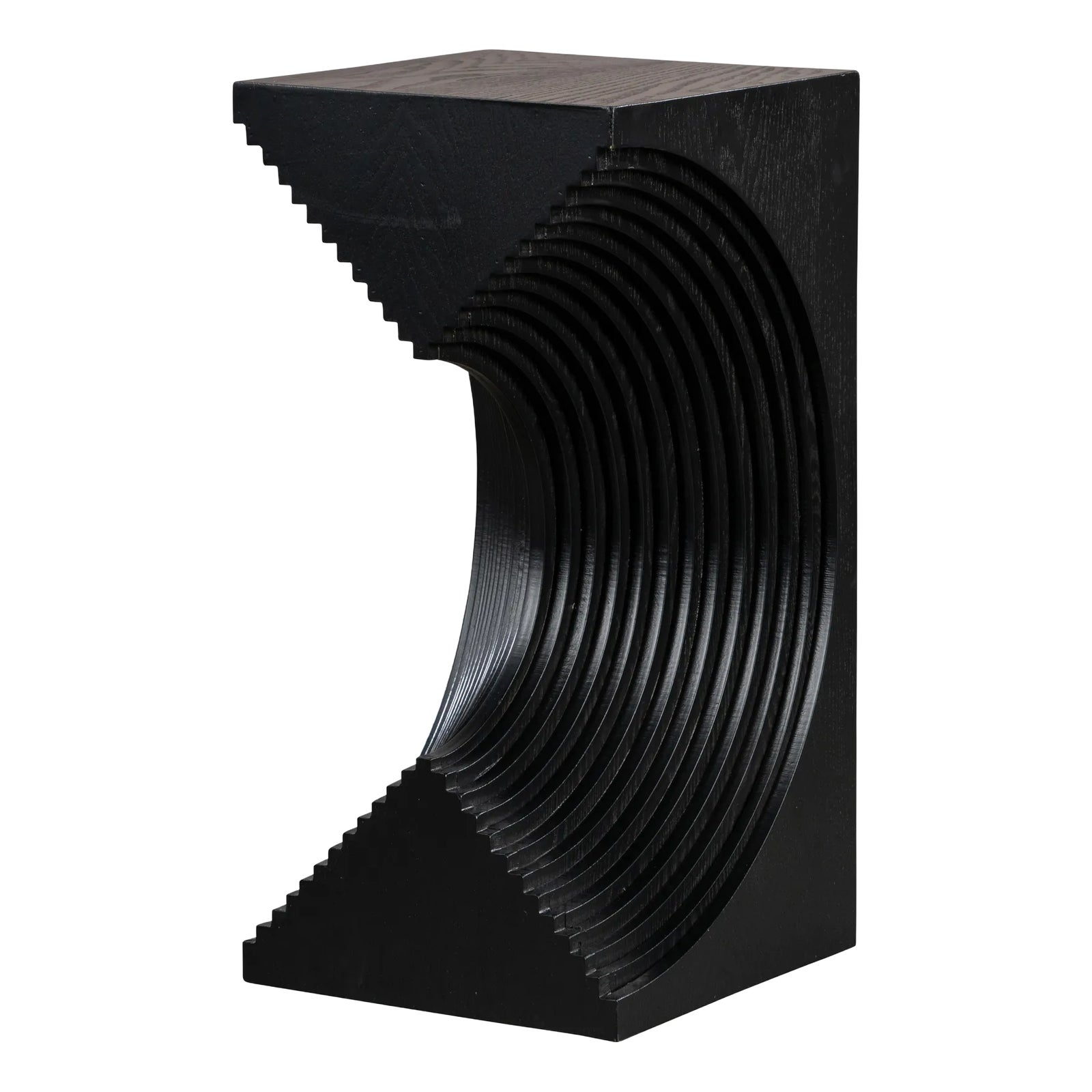 Paxton Architectural Black Side Table | Chairish