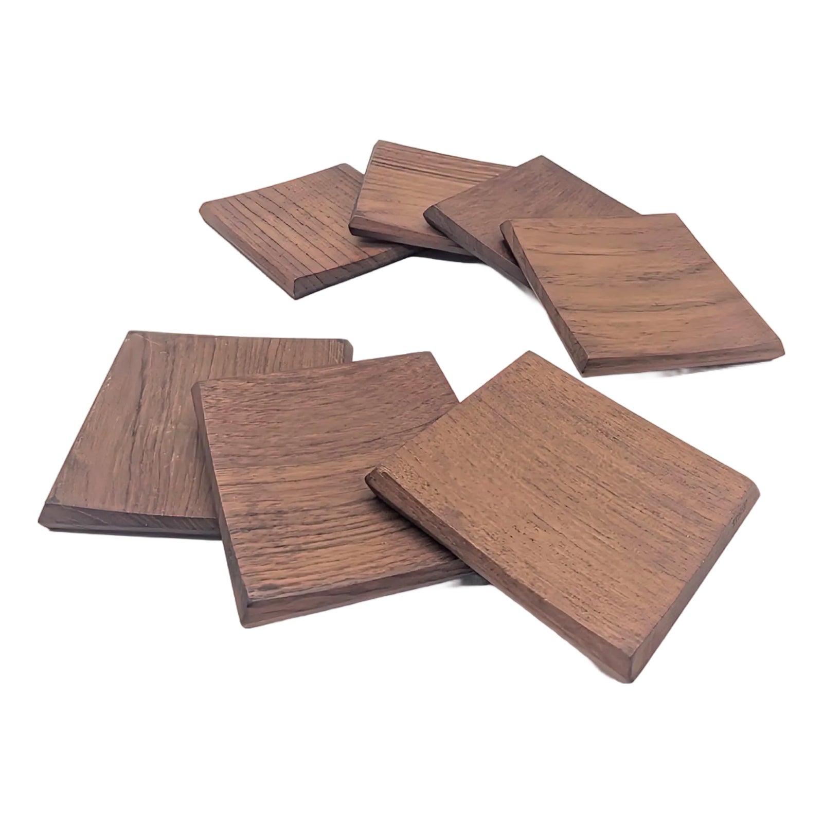 Vintage Dansk Teak Wood Coasters, Set of 7 | Chairish