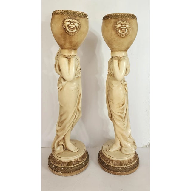 Pair of Vintage Greek Goddess Chalkware Statues by Marwal Ind. Inc ...