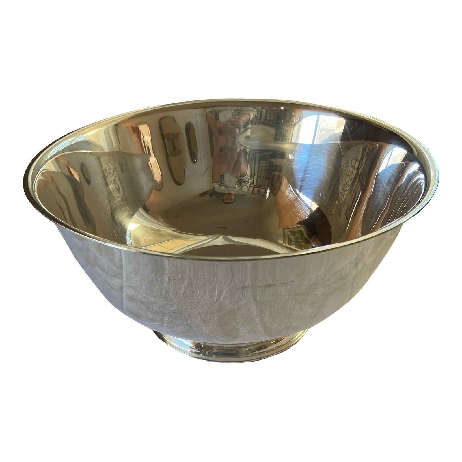 Vintage Silver Plated Paul Revere Bowl Large | Chairish