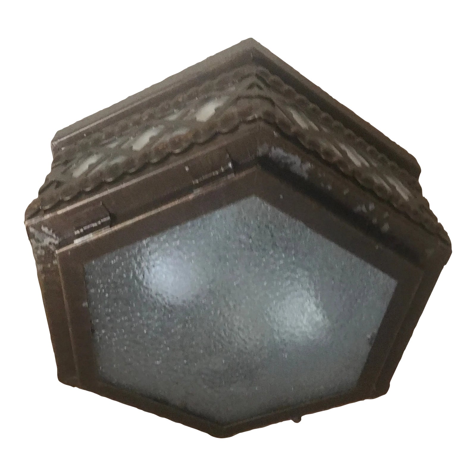 1970s Gothic Flush Mount Ceiling Light Fixture | Chairish