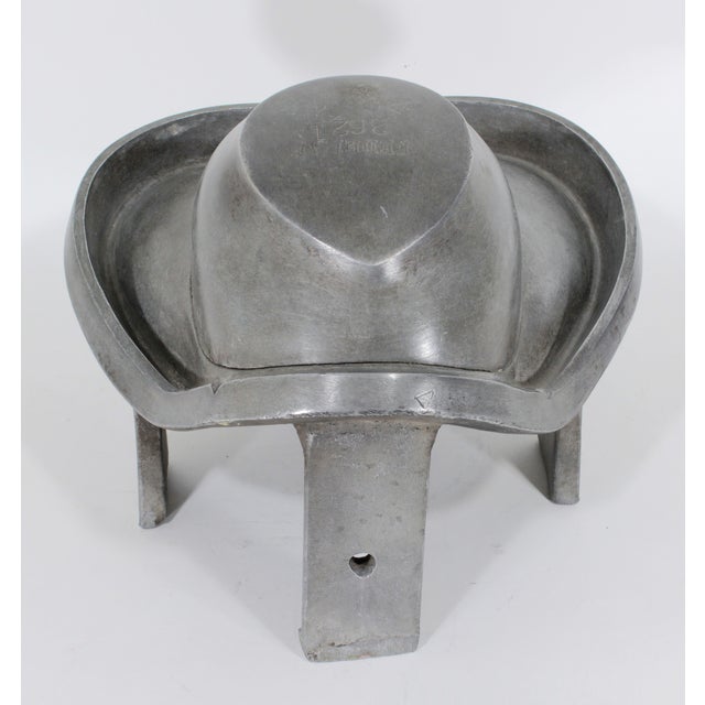 Vintage Industrial Aluminum Hat Block | Chairish