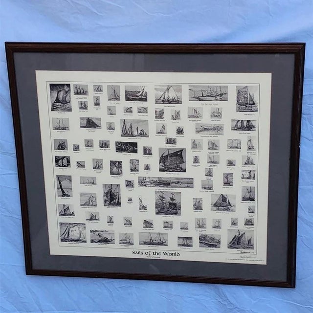 Sails of the World by Mark Whitcombe, 1980s Signed Nautical Print ...