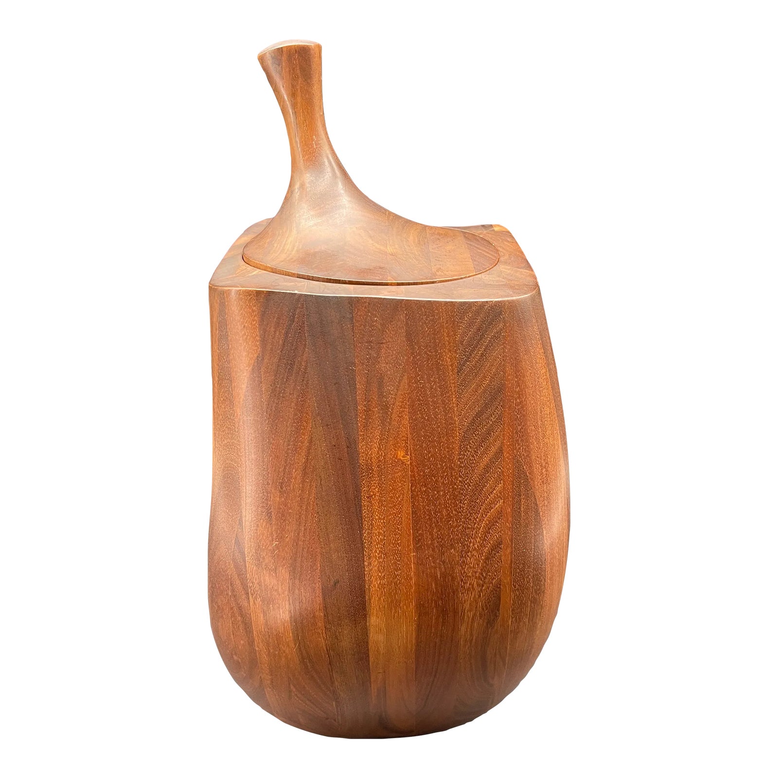 1990s Organic Modern Sculptural Walnut Ice Box by Daniel Loomis Valenza ...