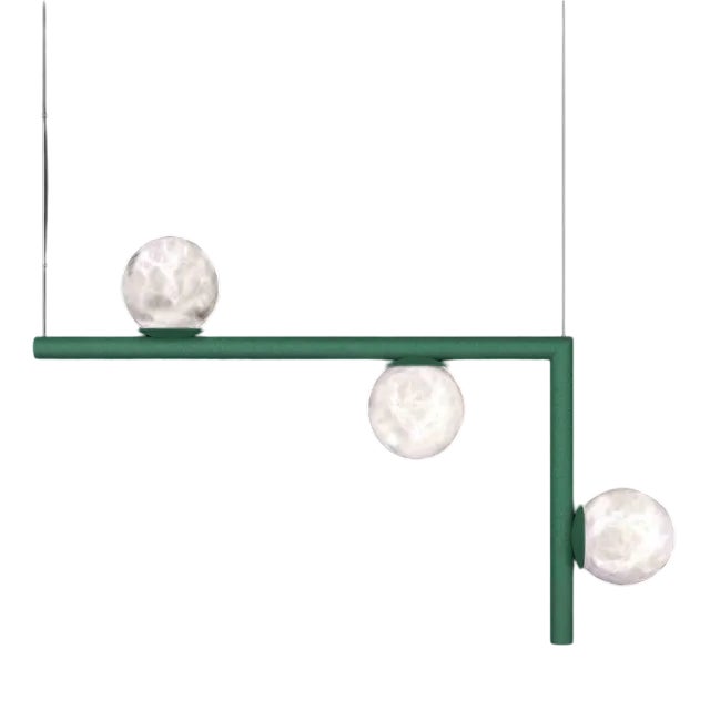 Ofione 2 Freedom Green Metal Pendant Lamp by Alabastro Italiano | Chairish