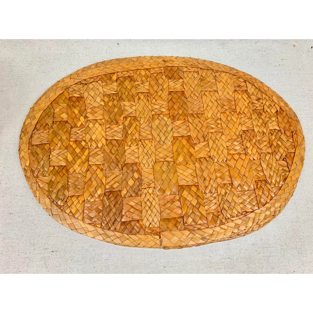 Vintage Woven Bamboo Placemats-Set of 6 | Chairish