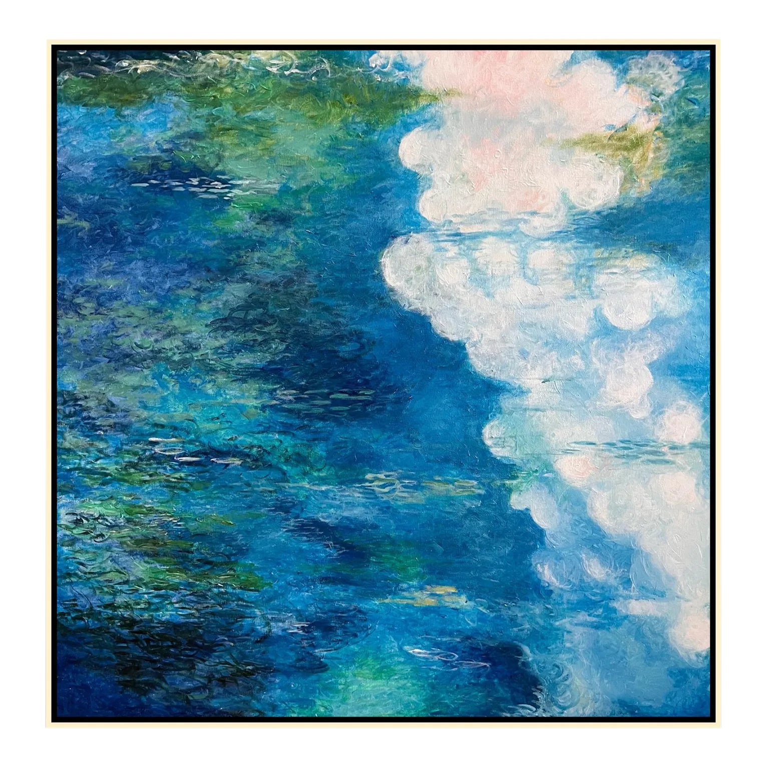 Contemporary Abstract 'Somewhere in England' Painting, Framed | Chairish