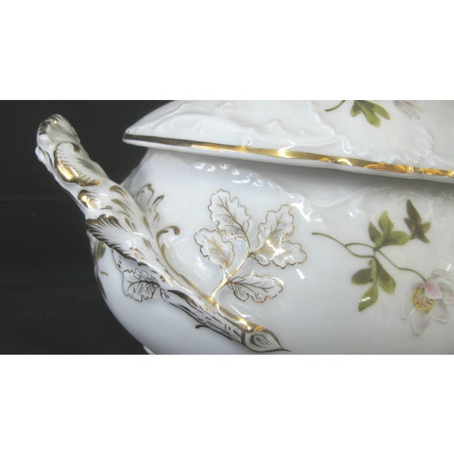 Rosenthal Louis XIV Large Hand Painted Floral Gold Gilt Soup Tureen W ...