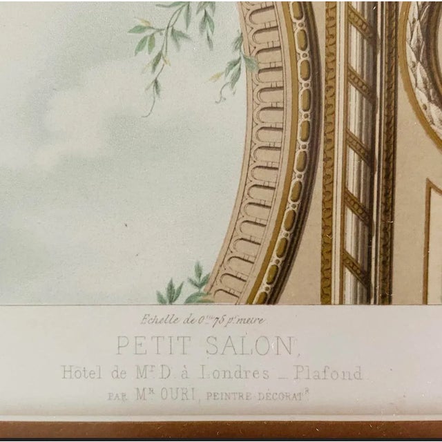 Antique French Rendering of Rococo Painted Boudoir Ceiling, Paris ...