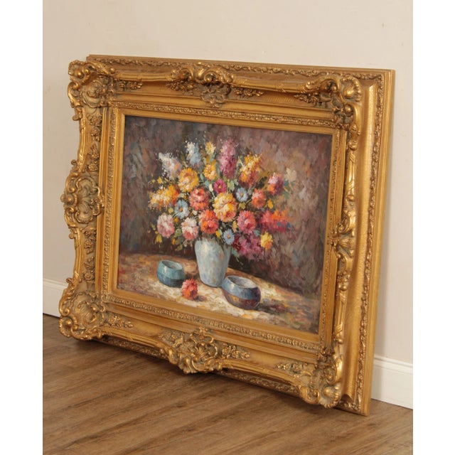 Impressionist Painted Floral Still Life, Signed 'T. Denver' | Chairish
