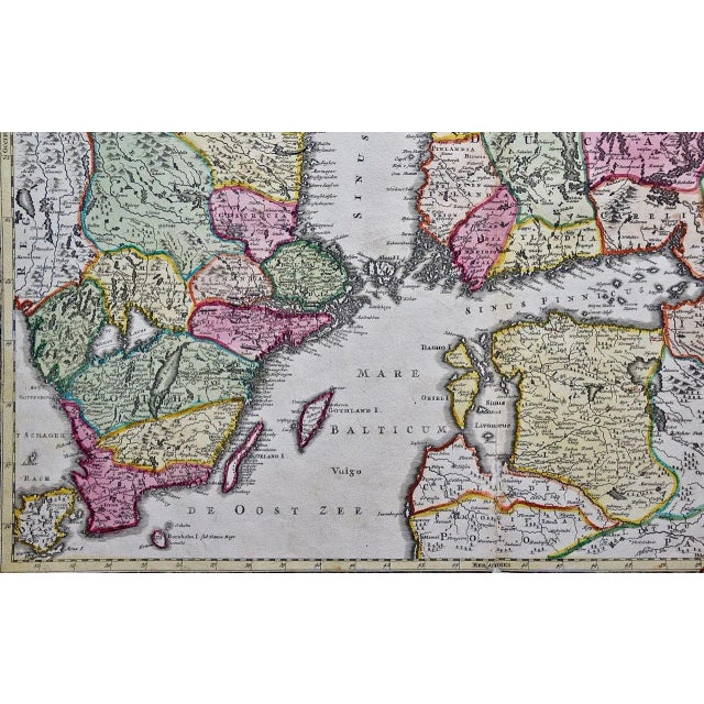 Scandinavia & Portions of Eastern Europe: 18th Century Hand-Colored ...